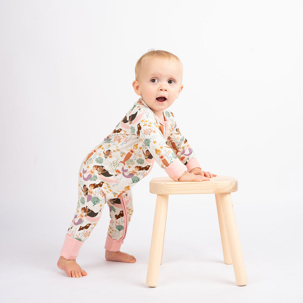 Making Waves Convertible Mermaid Bamboo Baby Pajama – Ashe Couture, Inc